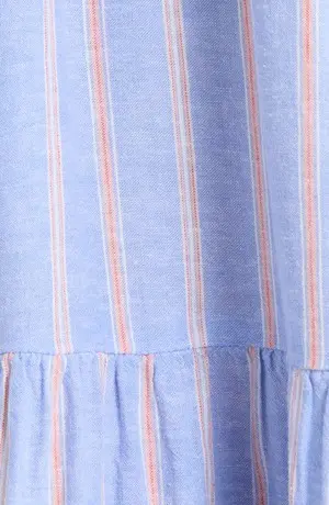 Tommy Bahama Sea Salt Bay Stripe Linen Blend Midi Dress