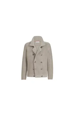 Brunello Cucinelli Cashmere Mariner Cardigan - Light Brown