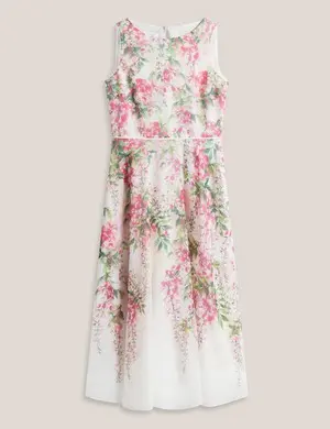 HOBBS LONDON Floral Fit And Flare Midi Dress