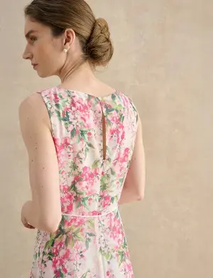 HOBBS LONDON Floral Fit And Flare Midi Dress