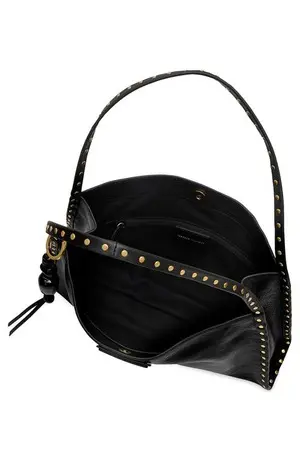 Rebecca Minkoff Dylan Studded Leather Shoulder Bag - Black