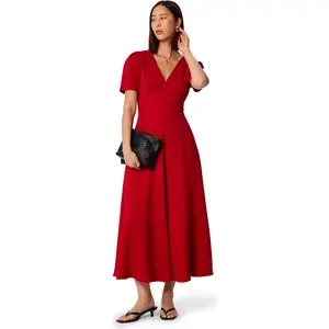 Whistles V-neck Panel Maxi Dress - Red