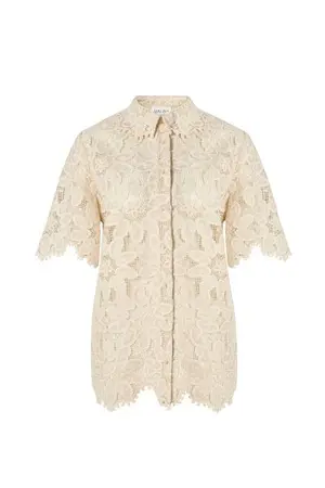 MALINA Ari Guipure Lace Shirt
