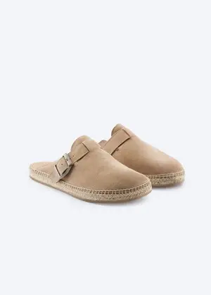 VISCATA Menuda Suede Espadrille Clogs - Camel