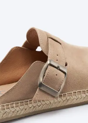 VISCATA Menuda Suede Espadrille Clogs - Camel
