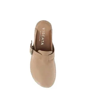 VISCATA Menuda Suede Espadrille Clogs - Camel