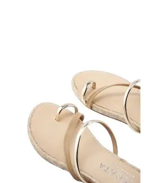 VISCATA Miramar Suede Espadrille Sandal Flats - Camel