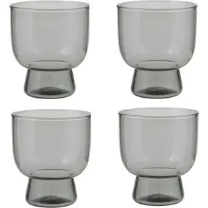 DANICA BRANDS Pedestal Tumblerset Of 4 - Grey