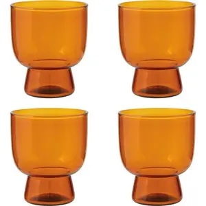 DANICA BRANDS Pedestal Tumblerset Of 4 - Orange