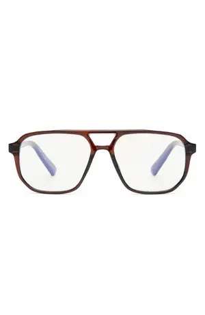 THE BOOK CLUB The Atticus Aviator Blue Light Blocking Reading Glasses - Bark