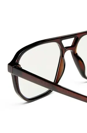 THE BOOK CLUB The Atticus Aviator Blue Light Blocking Reading Glasses - Bark