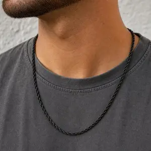 Trafalgar Barrett Braided Metal Necklace - Black