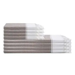 OLIVIERA HOME Pria Turkish Cotton Towel Bundle - Light Gray