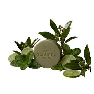 OLIVIERA HOME Peppermint Bar Soap Trio - White