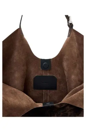ALLSAINTS Ara Leopard Print Leather Tote