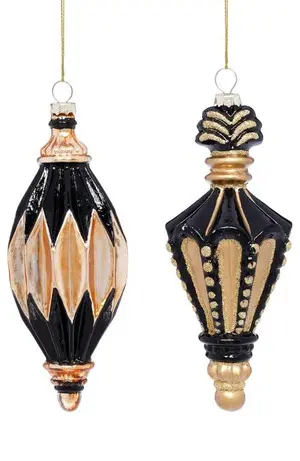 MARK ROBERTS Baroque Finial Ornament - Black