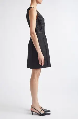 JASON WU Textured Fray Jacquard Mini Dress