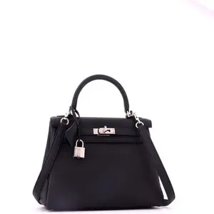 Hermès Kelly Handbag Togo With Palladium Hardware 25