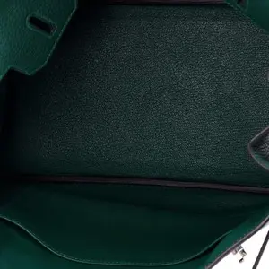 Hermès Birkin Handbag 30 Clemence Leather - Malachite