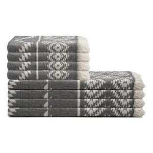 OLIVIERA HOME Turkish Cotton Towel Bundle - Black