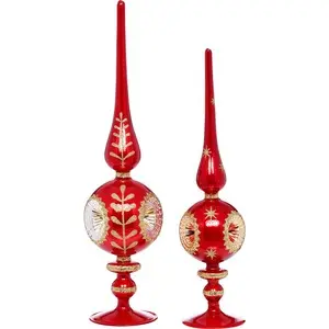 MARK ROBERTS Scrolled Tree Finial - Red