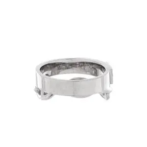 Hermès Kelly Double Tour Ring 18k White Gold With Pave Diamonds
