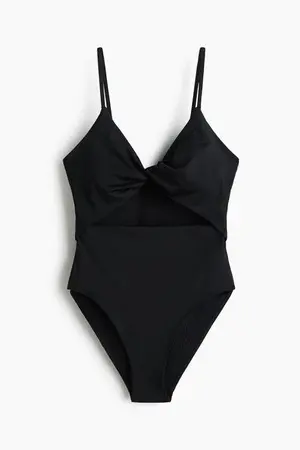 H&m Padded-cup High Leg Swimsuit - Black