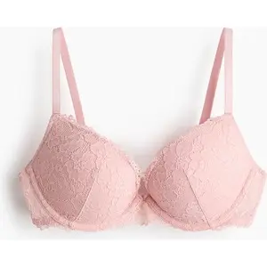 H&m Lace Super Push-up Bra - Pink