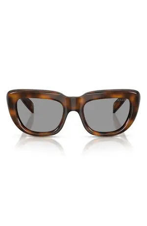 Prada 54mm Rectangular Sunglasses - Juniper Tortoise/grey