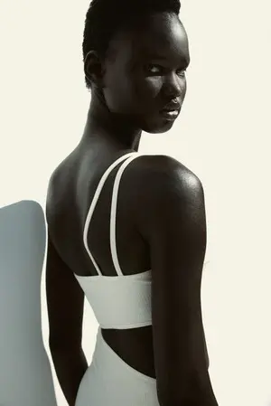 H&m Padded-cup Cut-out One-piece Swimsuit