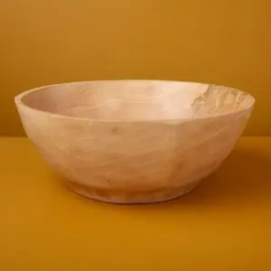 BE HOME Kiln Wood Curved Bowl