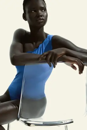 H&m Padded-cup One-shoulder Swimsuit
