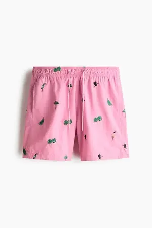 H&m Patterned Swim Shorts - Pink/patterned