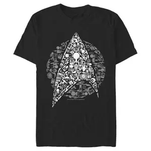STAR TREK Starfleet Icon Collage Graphic T-shirt - Black
