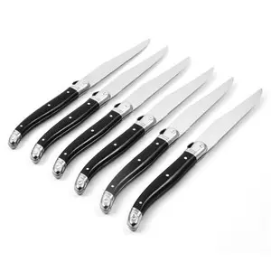 BE HOME Laguiole 6 Piece Steak Knife Set - Black