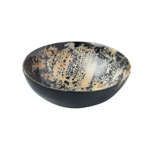 BE HOME Horn Side Speckled Bowl - Brown