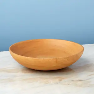 BE HOME Kiln Wood Shallow Bowl