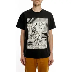 VARDAGEN Work To Death Home Edition Heavyweight Tee - Black