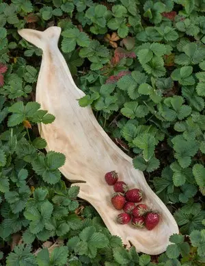 BE HOME Kiln Wood Whale Dish
