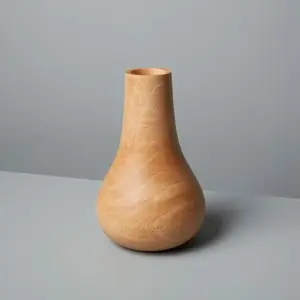 BE HOME Wood Bulb Vase