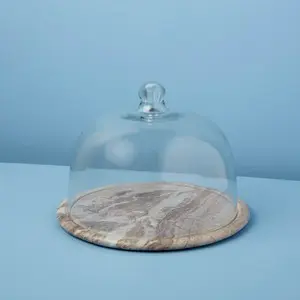 BE HOME Waterfall Marble Glass Cloche