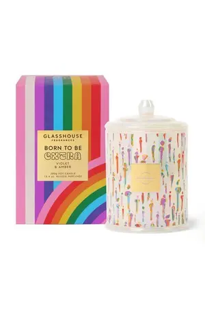 GLASSHOUSE FRAGRANCES Born To Be Extra Scented Soy Candle - Clear