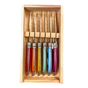 BE HOME Laguiole 6 Piece Steak Knife Set - Beige