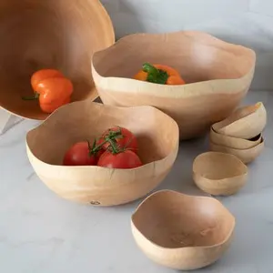 BE HOME Kiln Wood Wave Edge Bowl