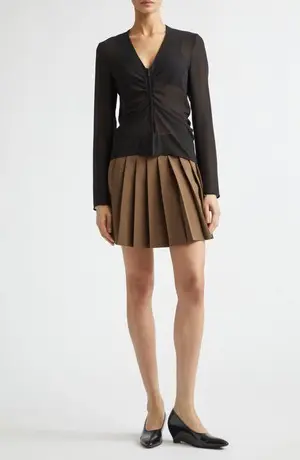 MAISON MARGIELA Pleated A-line Miniskirt