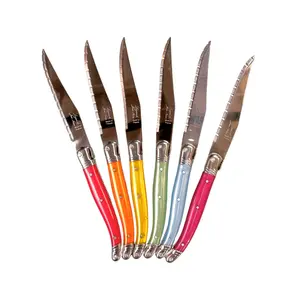BE HOME Laguiole 6 Piece Steak Knife Set In Wood Presentation Box - Multi