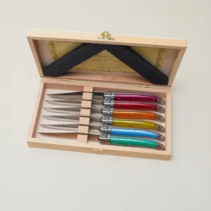 BE HOME Laguiole 6 Piece Steak Knife Set In Wood Presentation Box - Multi