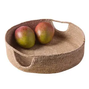 BE HOME Hydra Woven Seagrass Tray - Grey