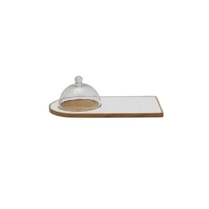 BE HOME Madras Classic Cheese Cloche - Clear