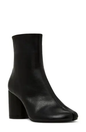 Steve Madden Caro Split Toe Bootie - Black Leather